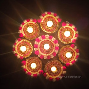 Diwali DIY Rangoli Set Reusable Decoration Mat - Durable, Mess Free ...