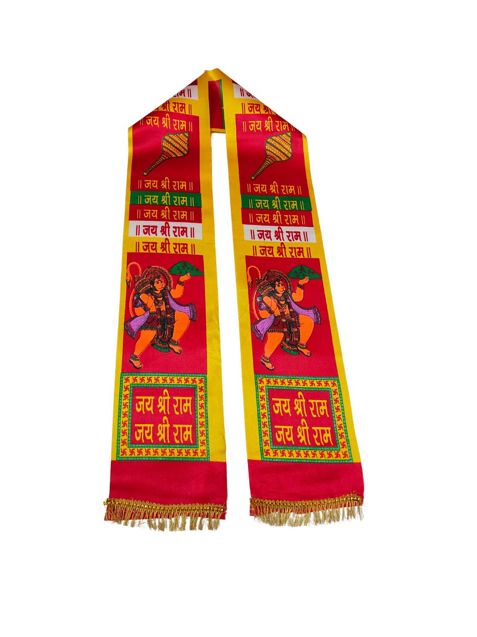 Hanumanji Silk Scarf|sacred Pandit Dupatta for Divine Meditation ...
