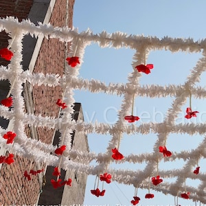 Indian Wedding Flower Canopy: Bridal Chadar & Elegant Décor, Phoolon Ki ...