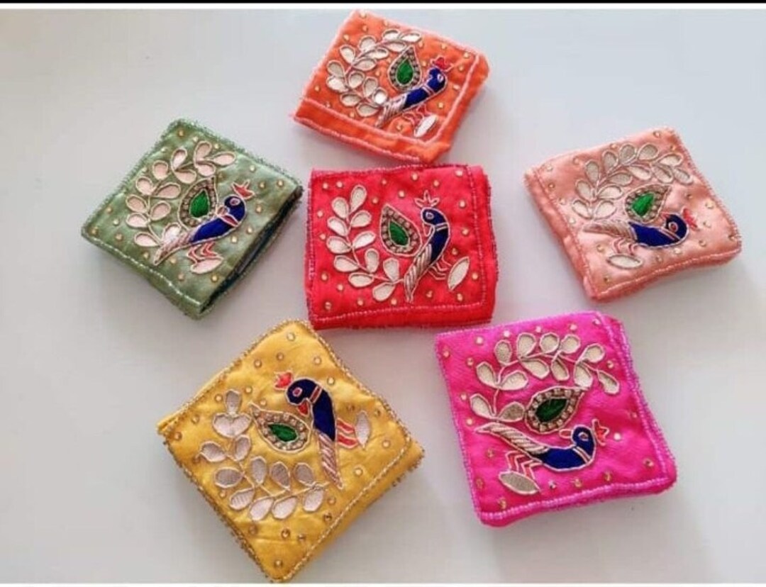 Embroidered Coin Pouch, Return Gift, Diwali Gift, Housewarming Gift ...