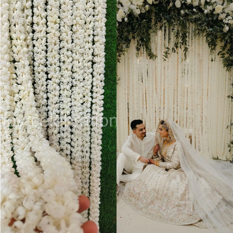 Jasmine & Mogra Garlands Muslim Wedding Nikaah Decor,nikah Pardah ...