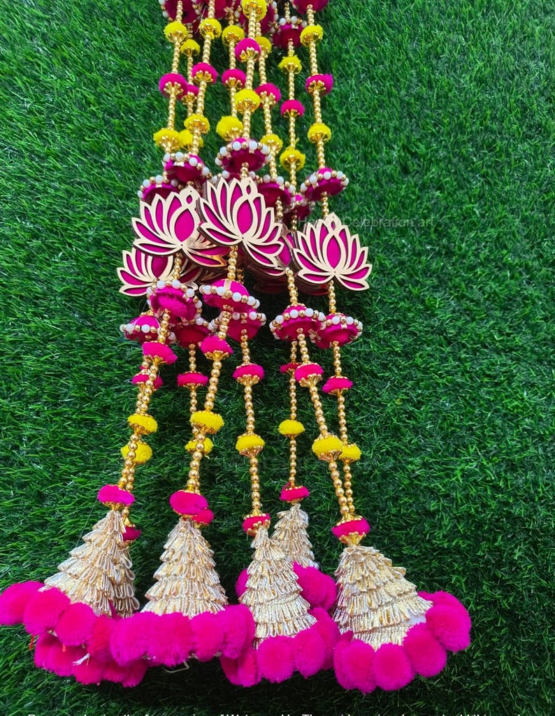 MDF Lotus Hanging: Indian Festive Decor With Bells - Etsy