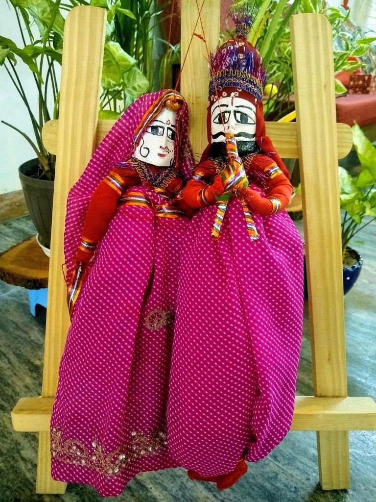 Handmade Rajasthani Cloth Puppets: Traditional Indian Katputli Sets for ...
