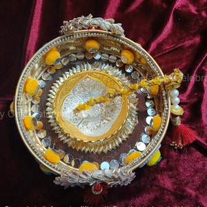 Indian/pakistani/punjabi Wedding, Haldi Ceremony, Haldi/pithi Thali ...