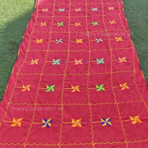 Gujarati Embroidered Dupatta | Ladies Designer Phulkari Chunni Dupatta ...
