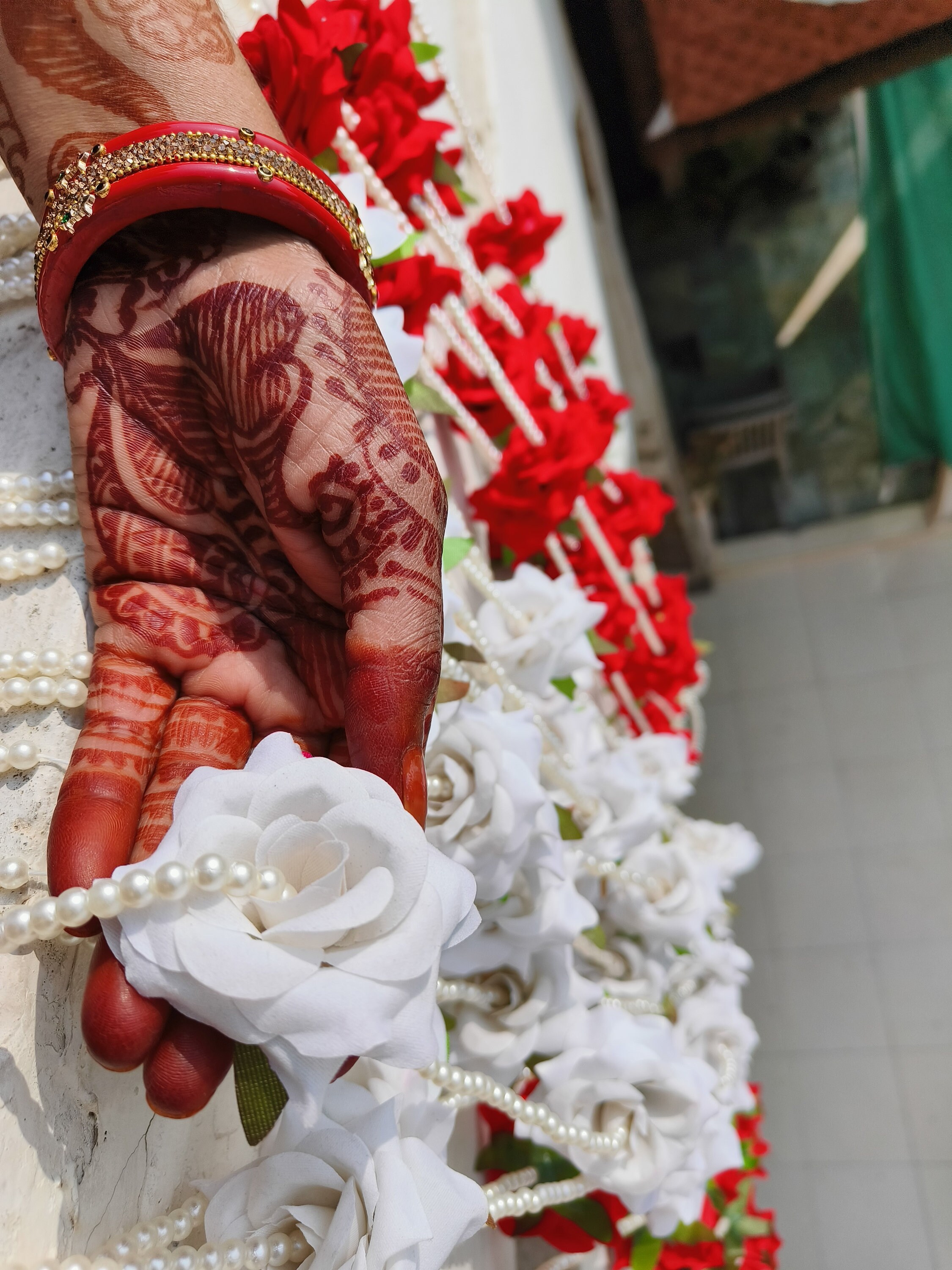 Indian Wedding Décor 6 Feet Rose Artificial Blossom Garland, Floral ...