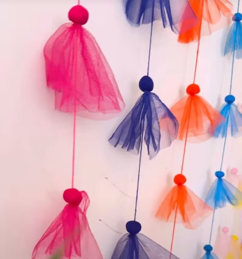 Indian String Net Backdrop Decoration for Home Decor, Christmas ...