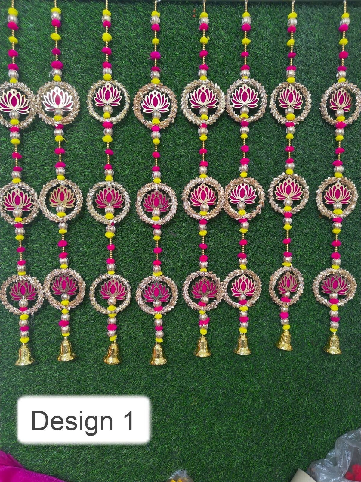MDF Lotus Hanging: Indian Festive Decor With Bells - Etsy