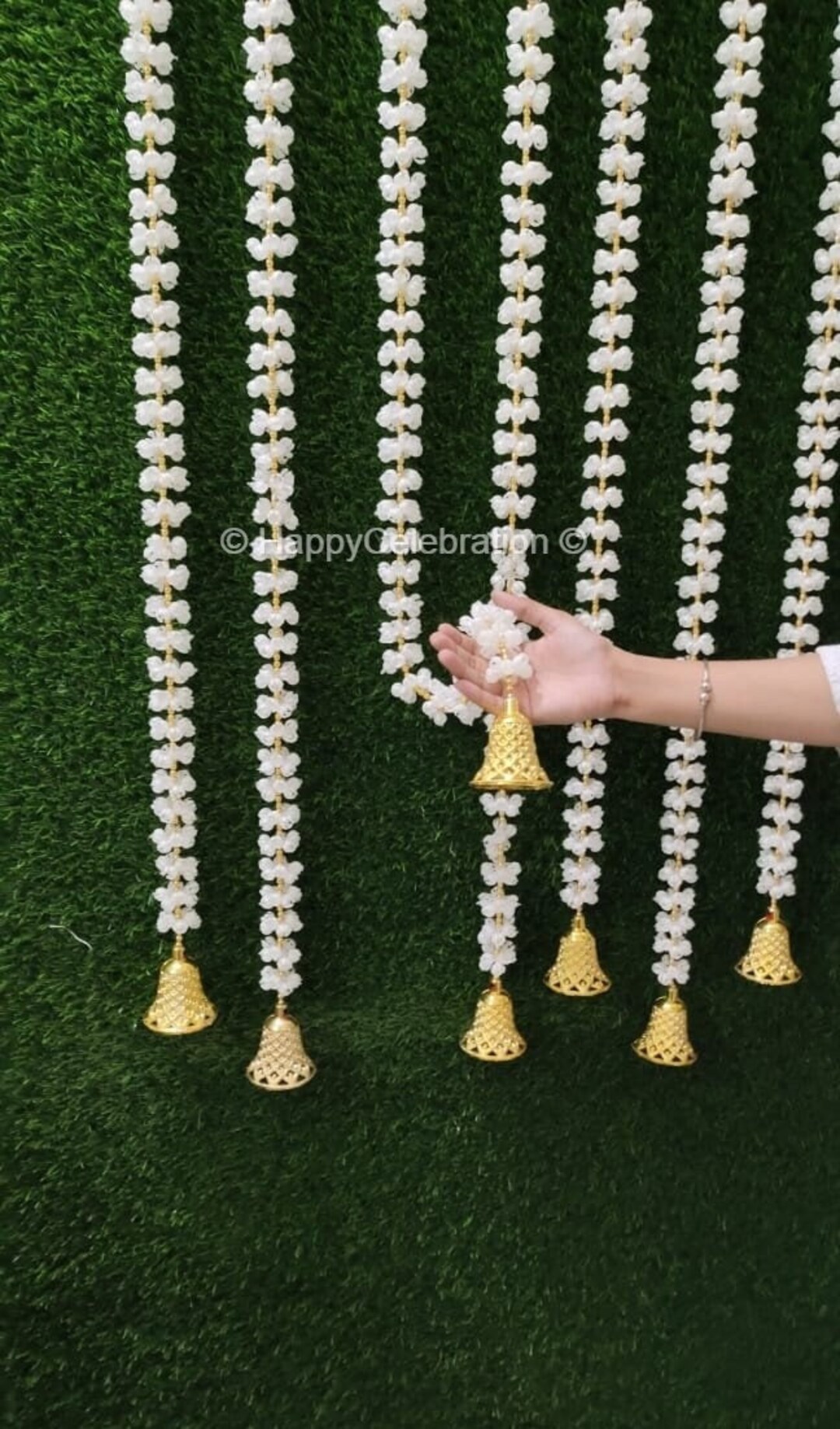 Buy Artificial Jasmine Bells Garland String: Vibrant Indian Online in ...