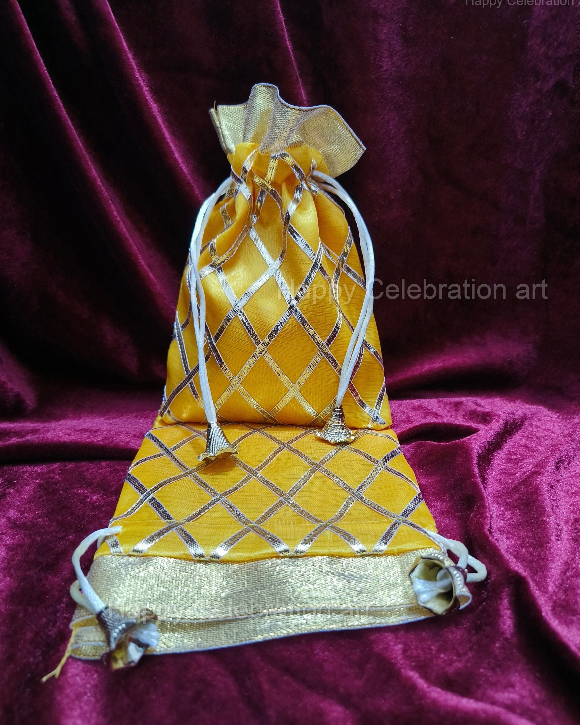 Rajasthani Potli Bags Full Gotta Design- Wedding, Mehendi, Haldi, Party ...
