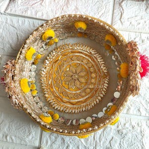 Indian/pakistani/punjabi Wedding, Haldi Ceremony, Haldi/pithi Thali ...