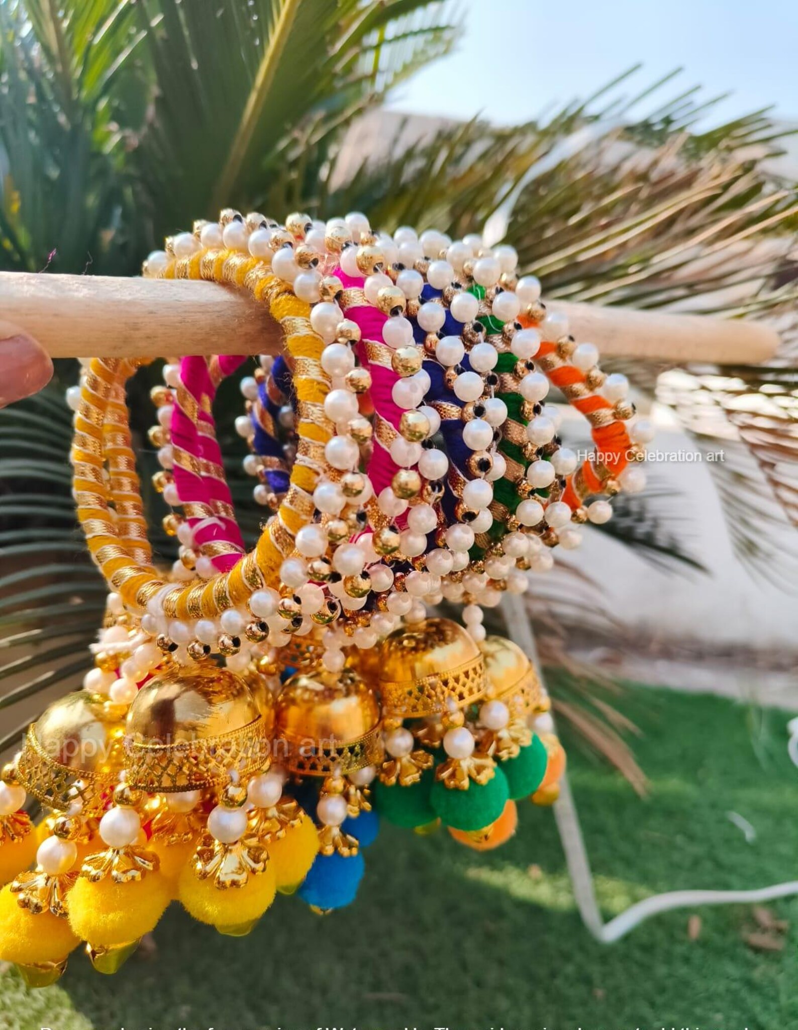 Punjabi Bridal Kaleera Bangles: Silk Thread, Flowers & Beads - Etsy
