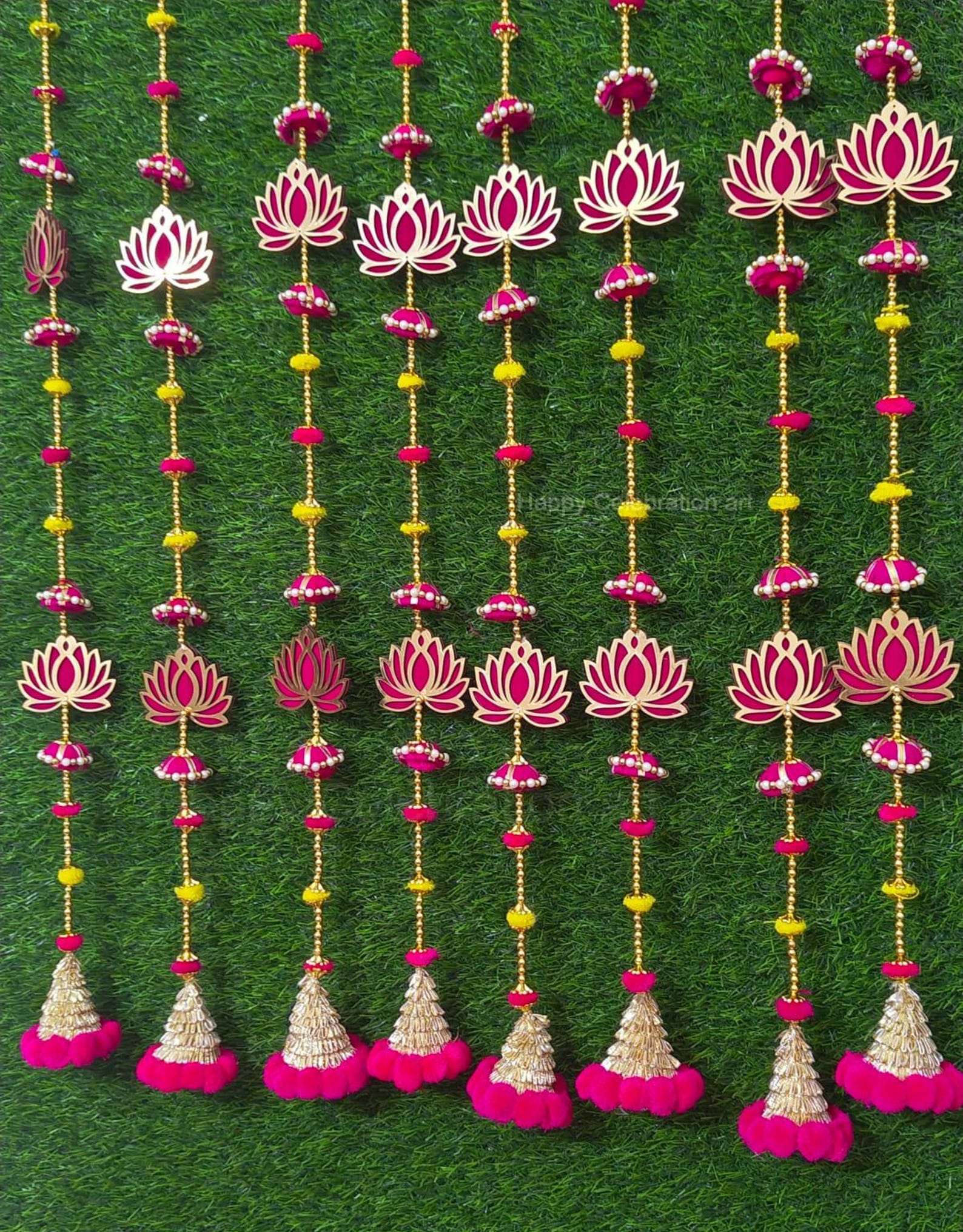 MDF Lotus Hanging: Indian Festive Decor With Bells - Etsy