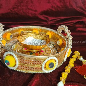 Indian/pakistani/punjabi Wedding, Haldi Ceremony, Haldi/pithi Thali ...