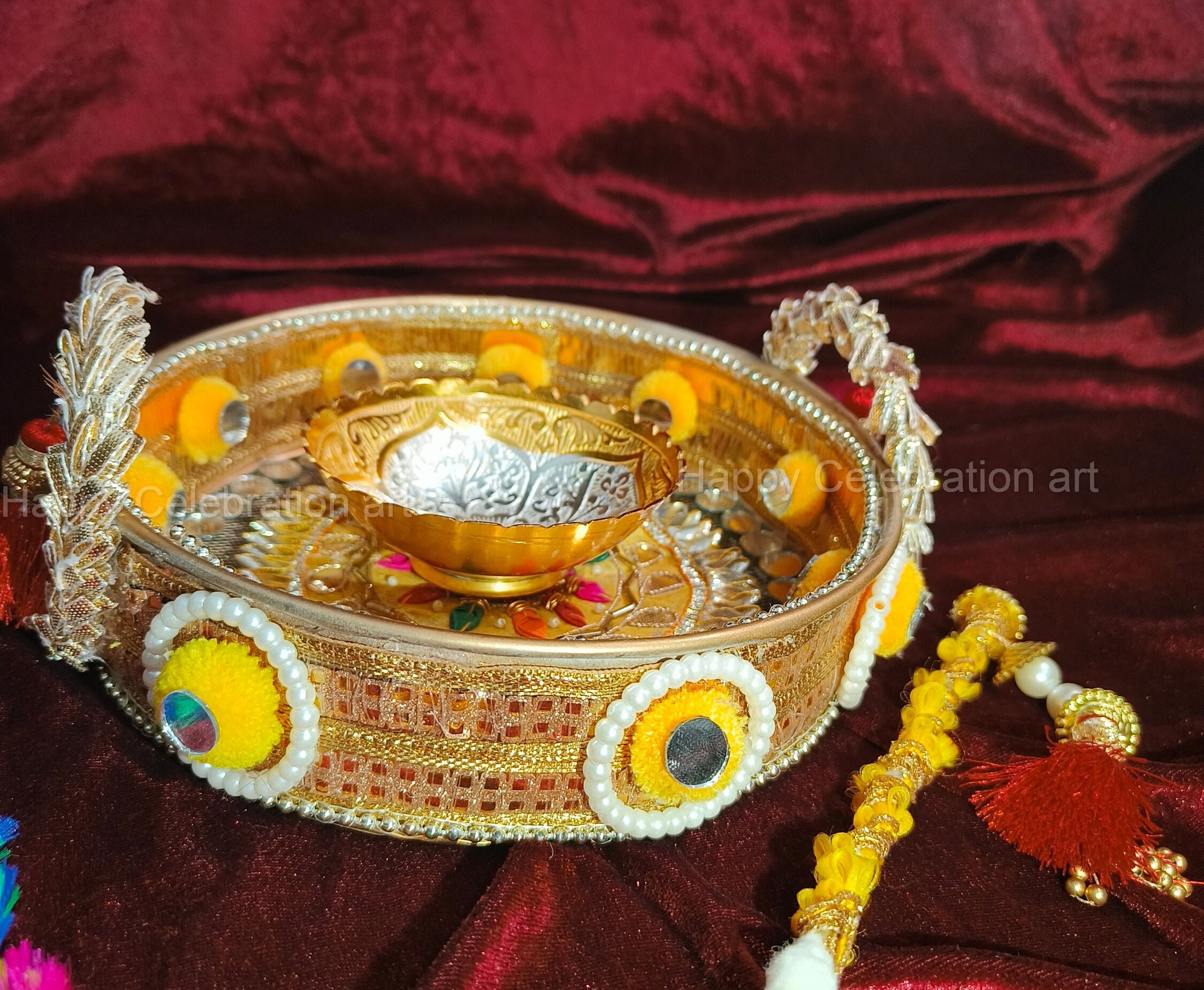 Unique Beautiful Haldi Ceremony Platter Wedding Haldi Thali Decor ...