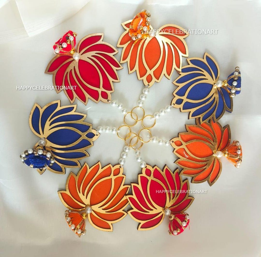 MDF Lotus Beads Hanging: Pooja Room Decoration, Housewarming Favor - Etsy