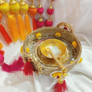 Unique Beautiful Haldi Ceremony Platter Wedding Haldi Thali Decor ...