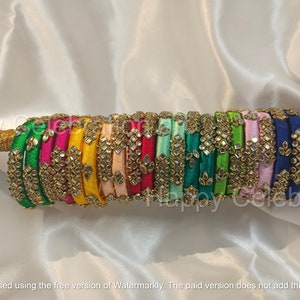 Multi Color Silk Thread Bangles, Return Gifts for Wedding, Housewarming, Pooja, Baby Shower and ...