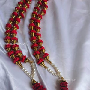 Elegant Rose Floral Milni Haar-handmade Beads Wedding Garland, Baraat ...