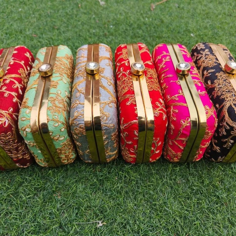 Embroidered Saree Clutch - Etsy
