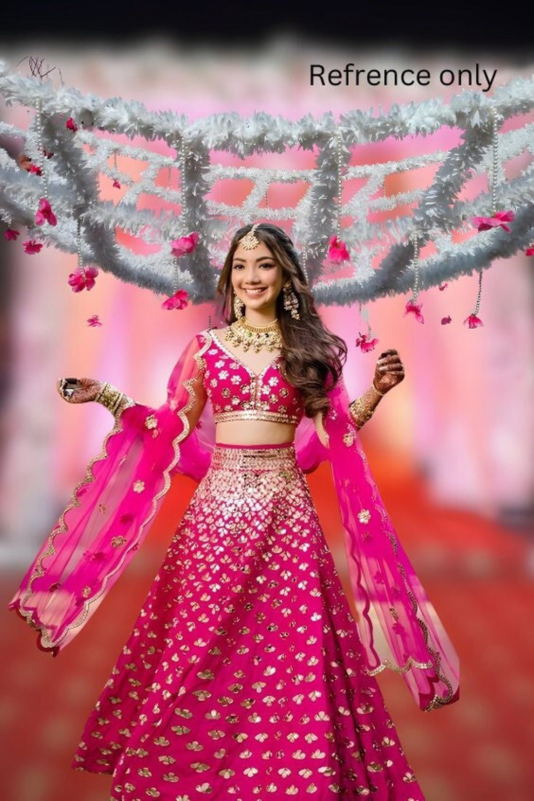 Jasmine Wedding Rose Bridal Entry Chaadar,white and Pink Flowers Phoolo ...