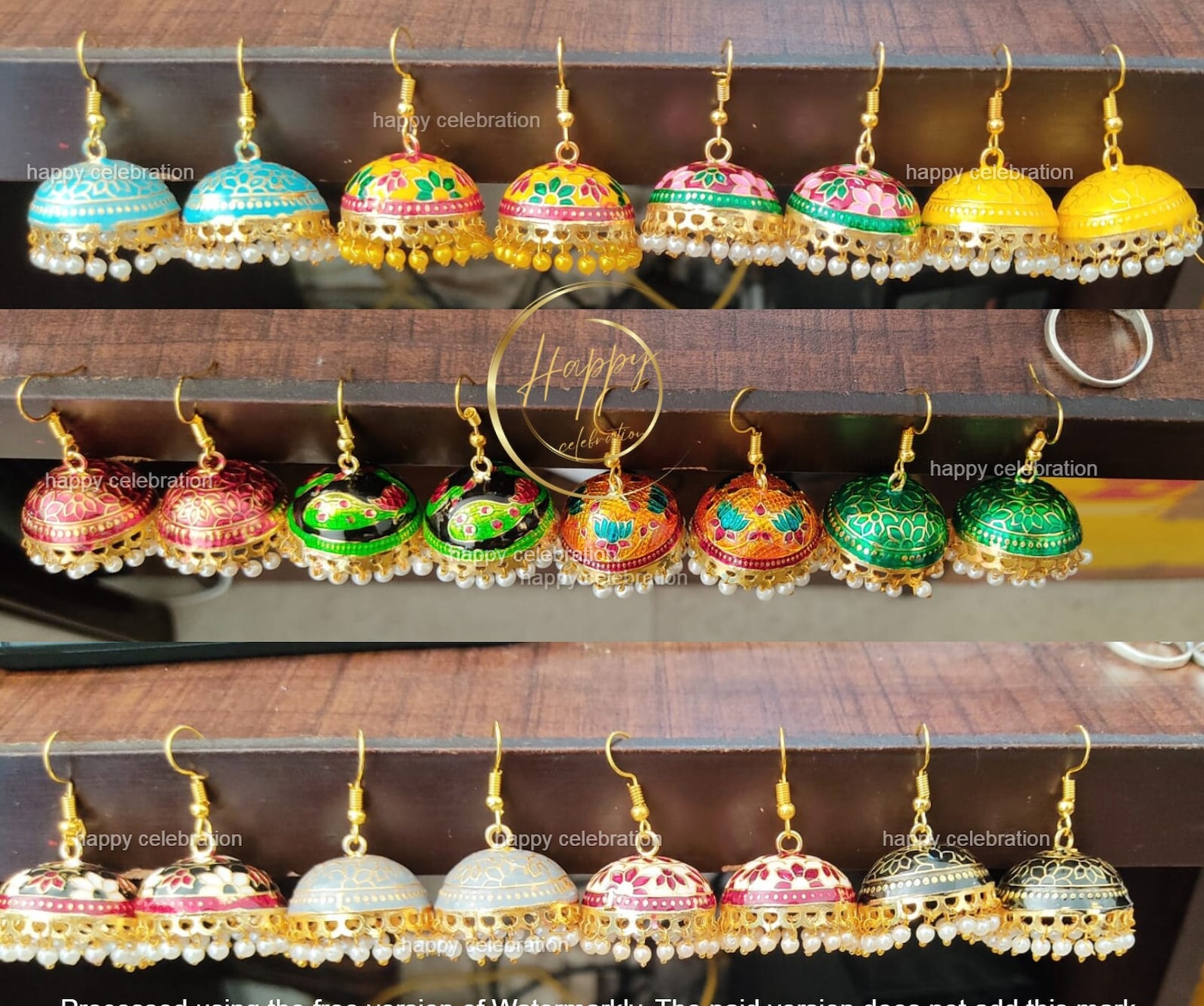 Meenakari Earrings Indian Handmade Jewelry Wedding Favor Bridesmaid ...