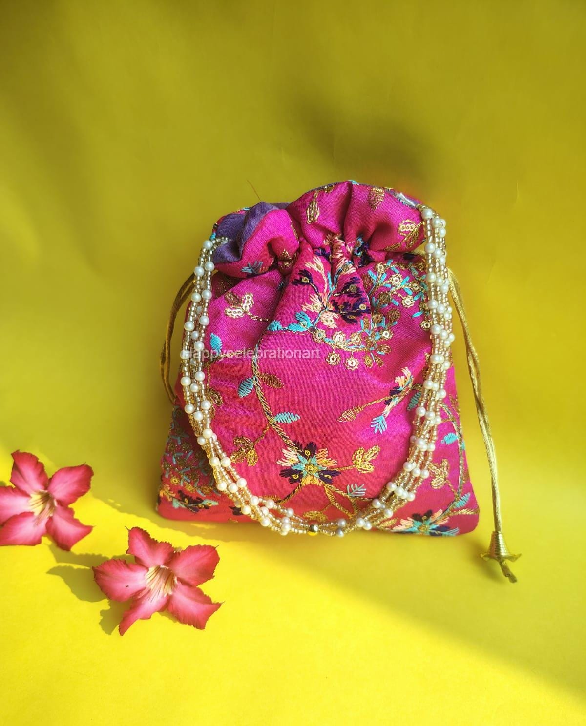 Lot of 50 -200 Piece Potli Bag,hand Embroidery Fancy Potli Bag, Wedding ...