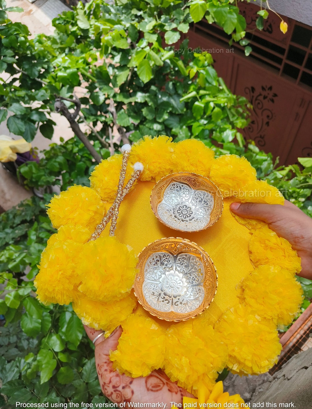 Decorative Plate for Haldi Ceremony & Haldi Rasam Items for Groom Bride ...