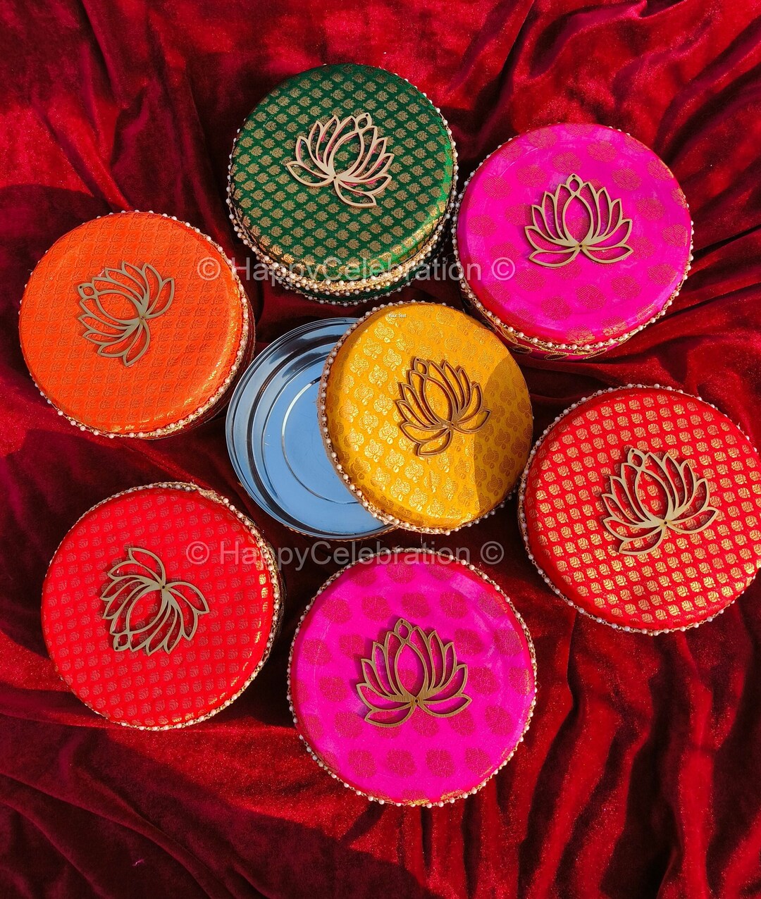 Traditional Indian Wedding Favors- Steel Ladoo Boxes, Lohri , Makar ...