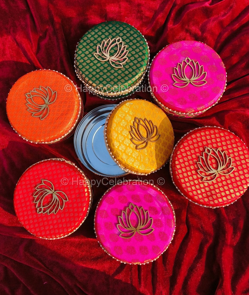Traditional Indian Wedding Favors- Steel Ladoo Boxes, Lohri , Makar ...
