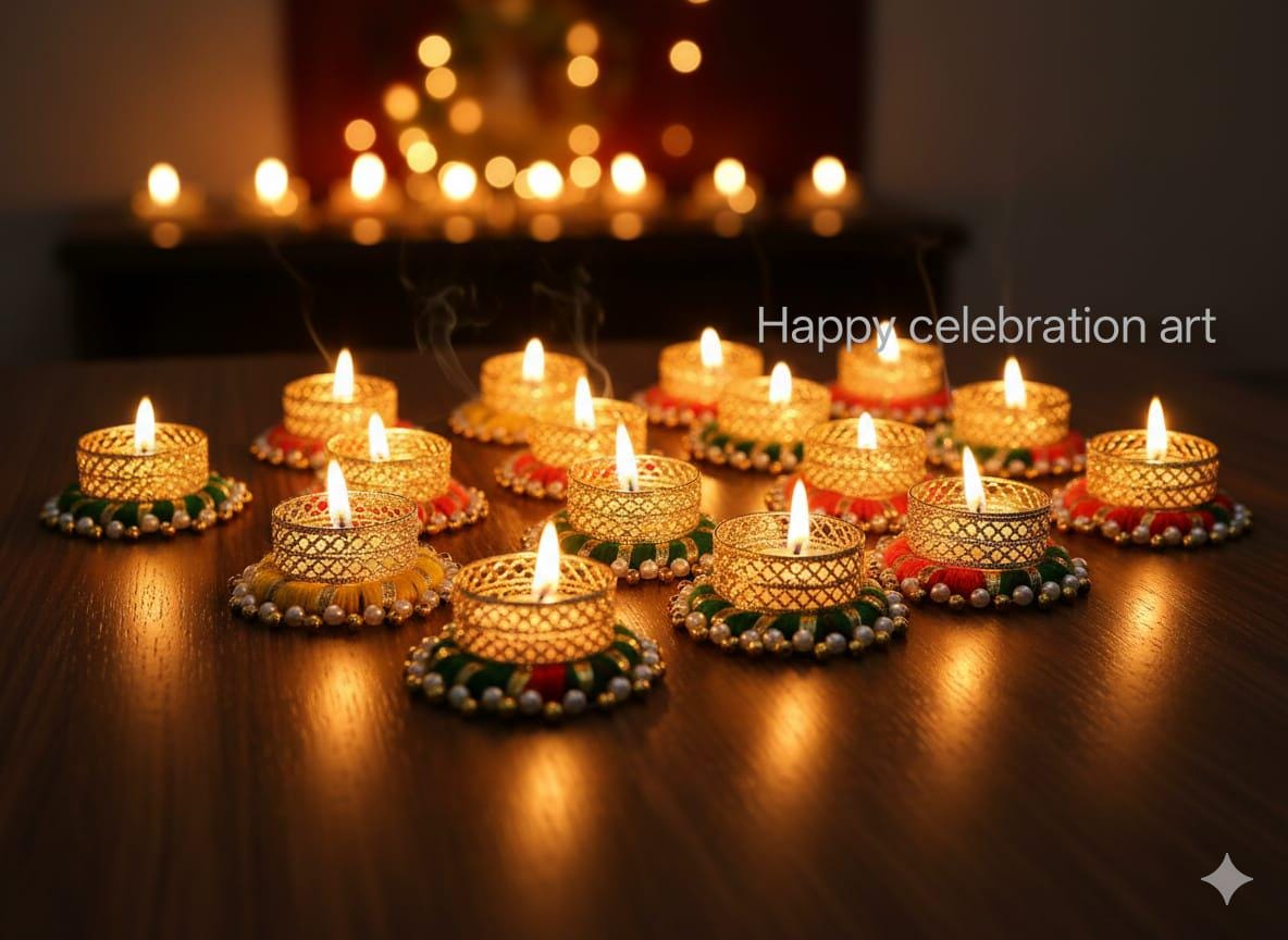 Handcrafted Multi-color Diya Holders | Perfect Diwali Return Gifts &tea ...