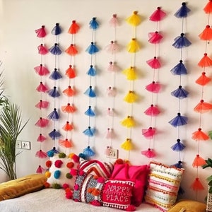 Indian String Net Backdrop Decoration for Home Decor, Christmas ...