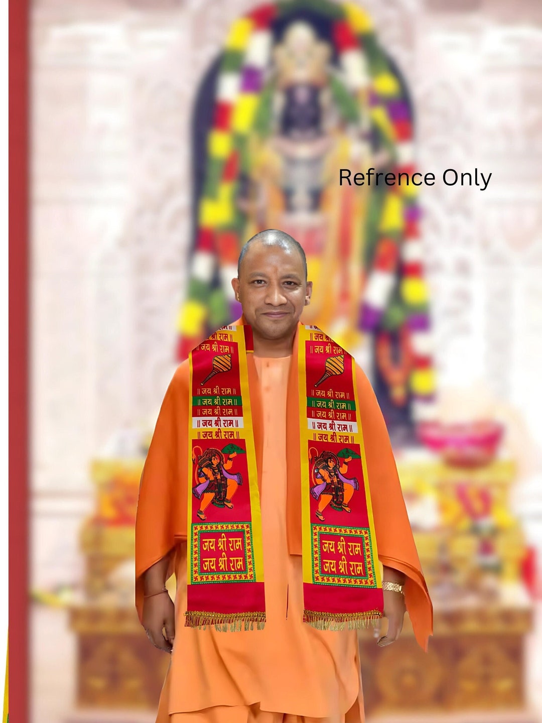 Hanumanji Silk Scarf|sacred Pandit Dupatta for Divine Meditation ...