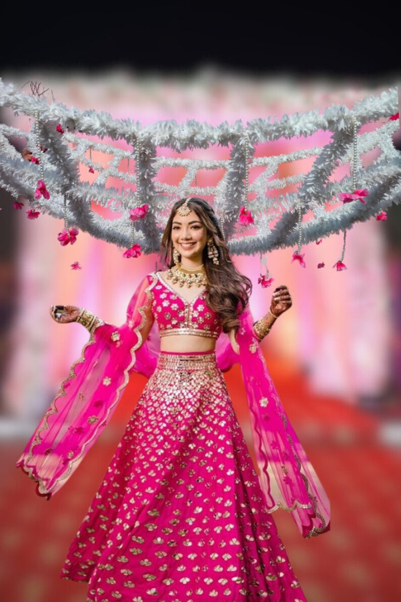 Indian Bridal Entry: Phoolon Ki Chadar, Kaleera Chaddar, and Floral ...