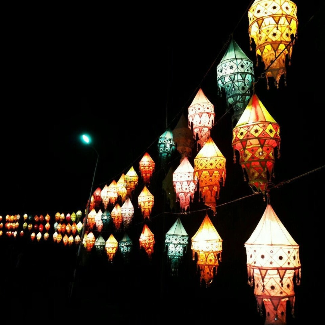 Colorful Indian Wedding Decor Lanterns Handmade Fabric Lamps for Diwali ...