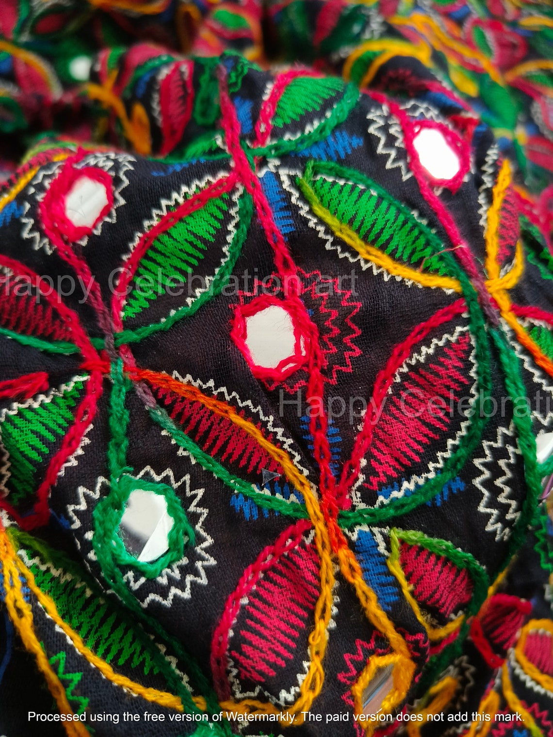 Embroidered Bandhej Pakistani Phulkari Dupatta/scarf/stole, Pakistani ...