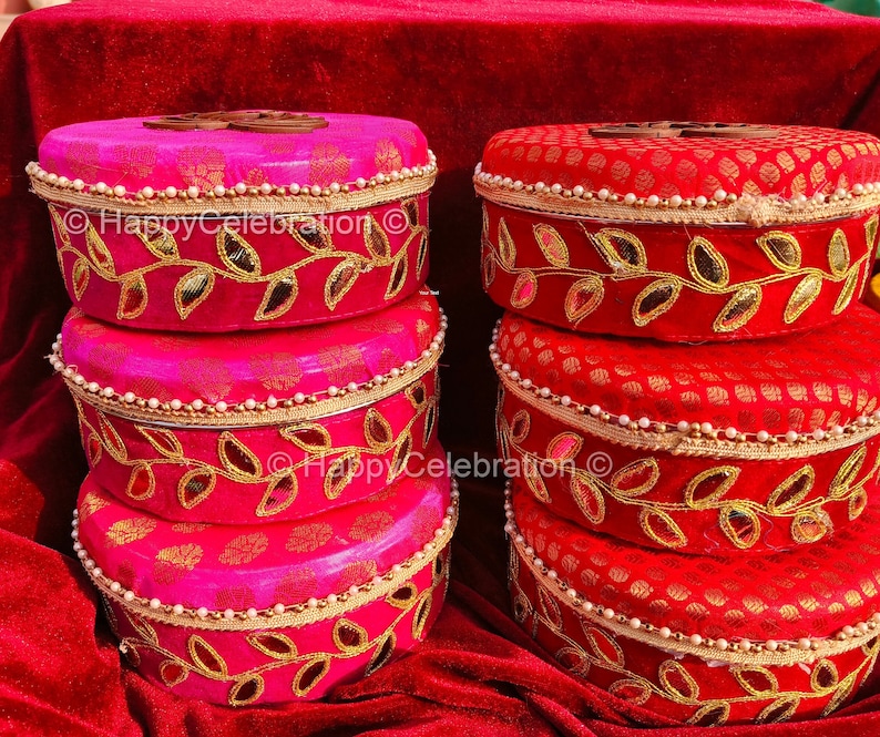 Traditional Indian Wedding Favors- Steel Ladoo Boxes, Lohri , Makar ...