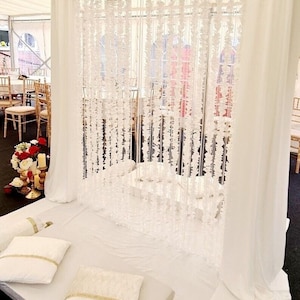 Nikah Pardah Elegant Floral Hangings and Jasmine Strings for Islamic ...