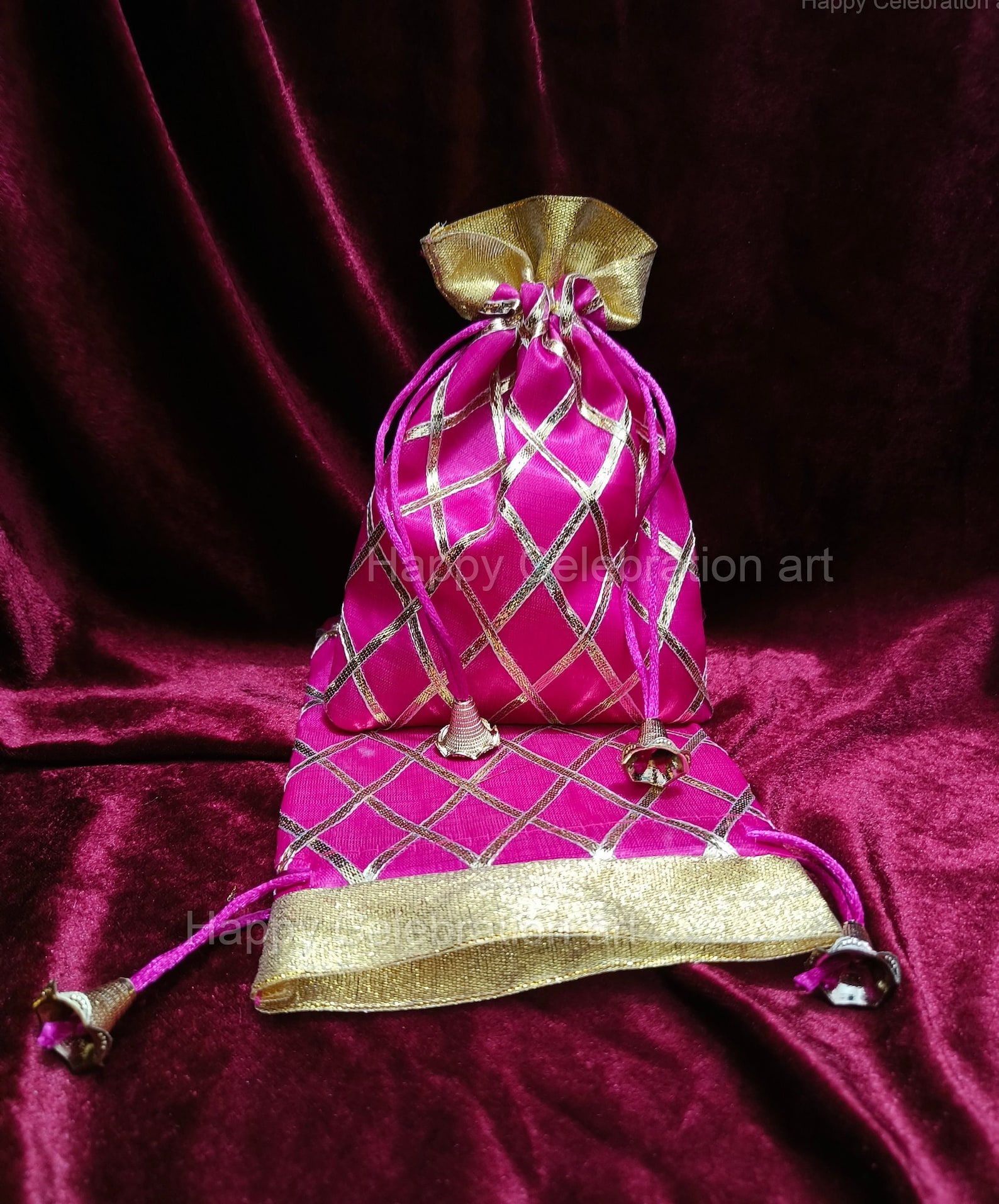 Rajasthani Potli Bags Full Gotta Design- Wedding, Mehendi, Haldi, Party ...