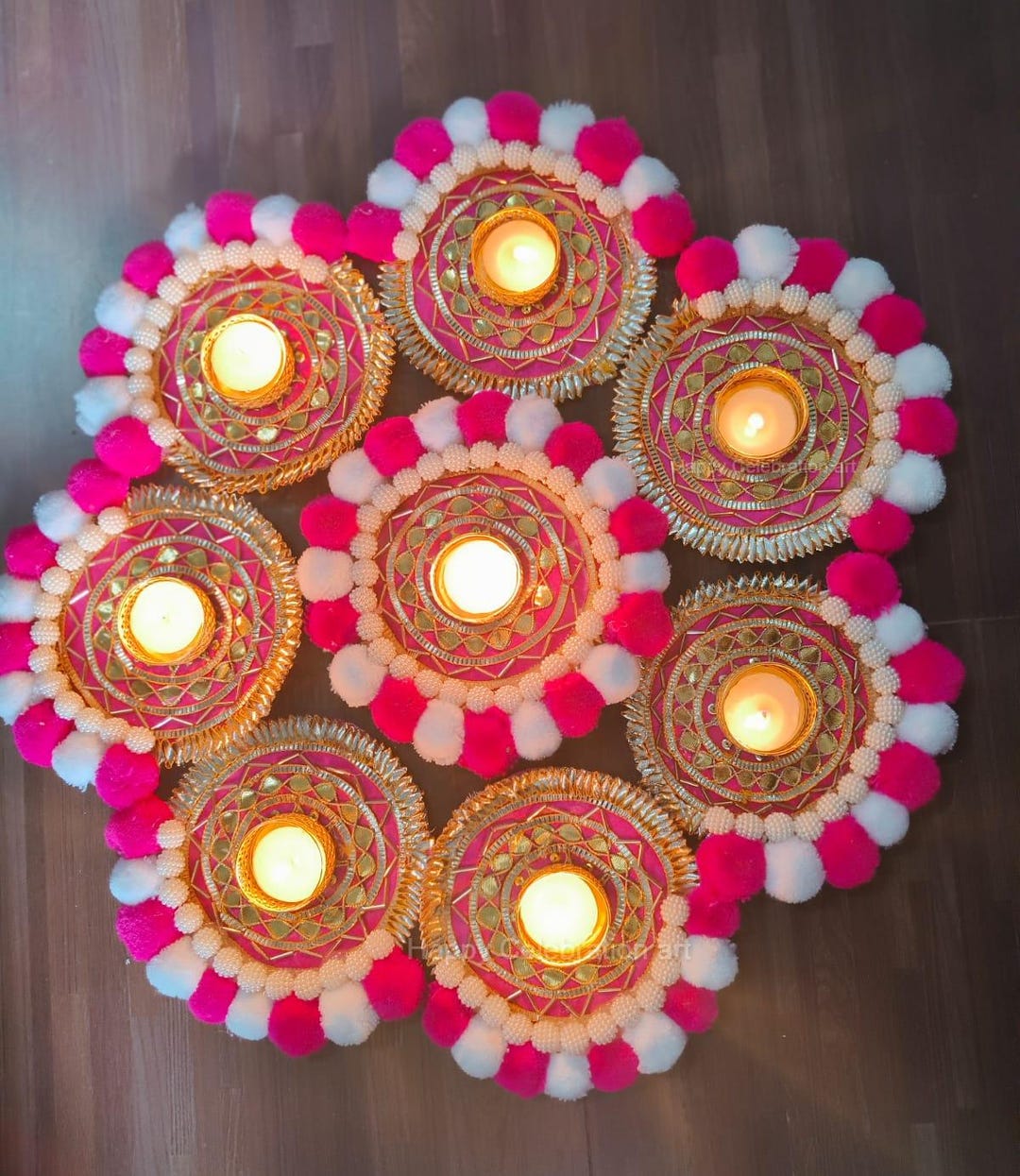 Diwali DIY Rangoli Set Reusable Decoration Mat - Durable, Mess Free ...