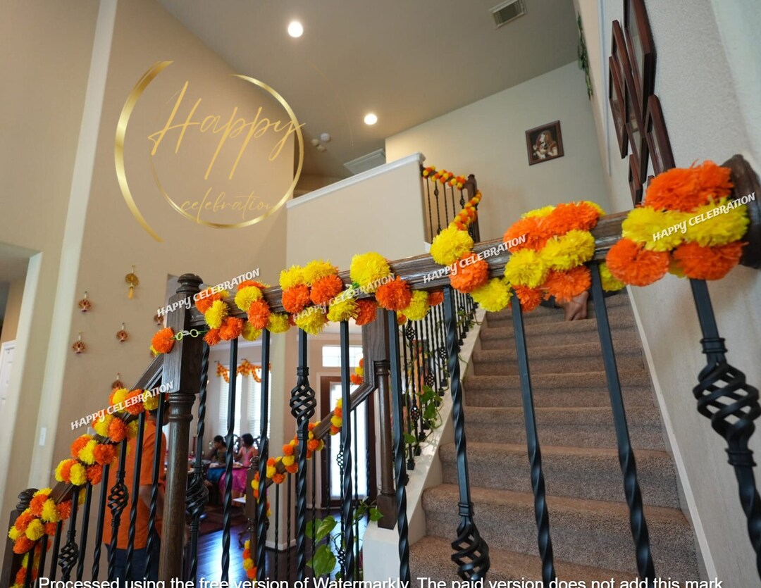Marigold Garlands for Wedding and Festival Decoration,elegant Mandap ...