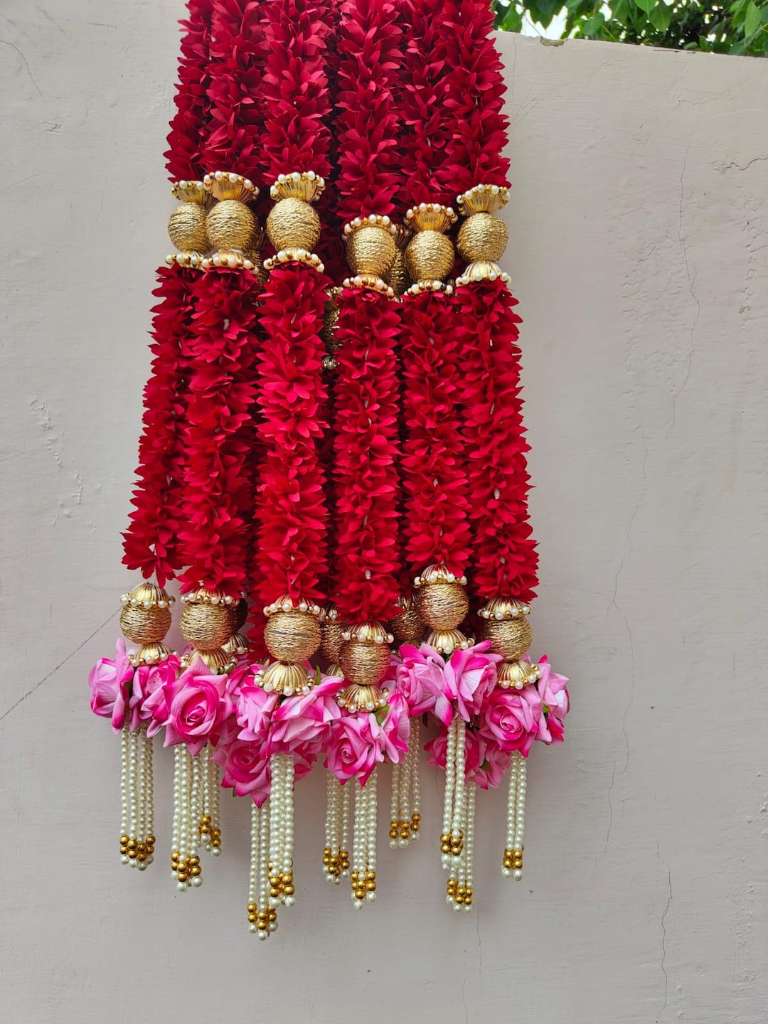 Jasmine Gajra Flower Hanging | Floral Decor for Diwali, South Indian ...