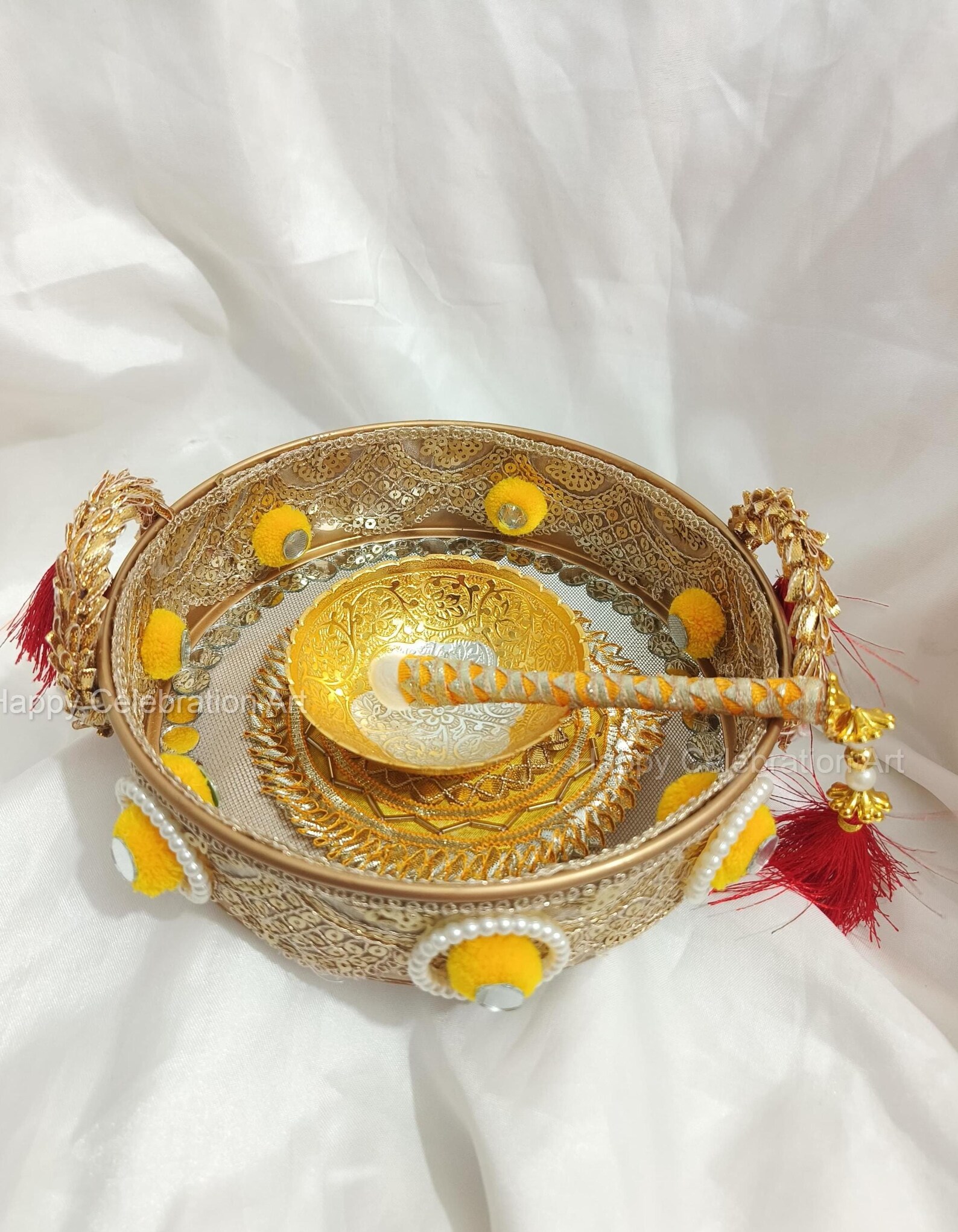 Unique Beautiful Haldi Ceremony Platter Wedding Haldi Thali Decor ...