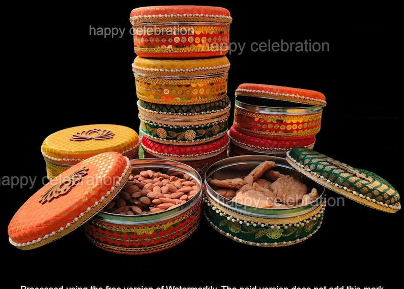 Traditional Indian Wedding Favors- Steel Ladoo Boxes, Lohri , Makar ...