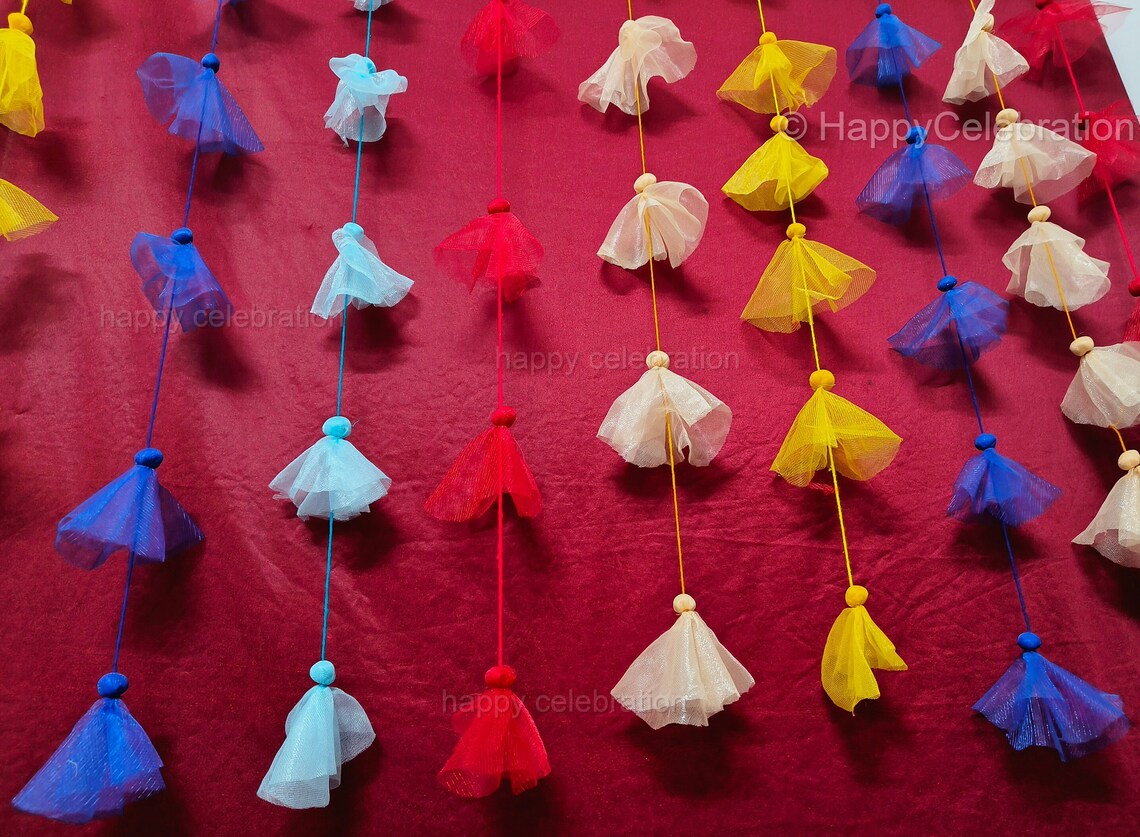 Indian String Net Backdrop Decoration for Home Decor, Christmas ...