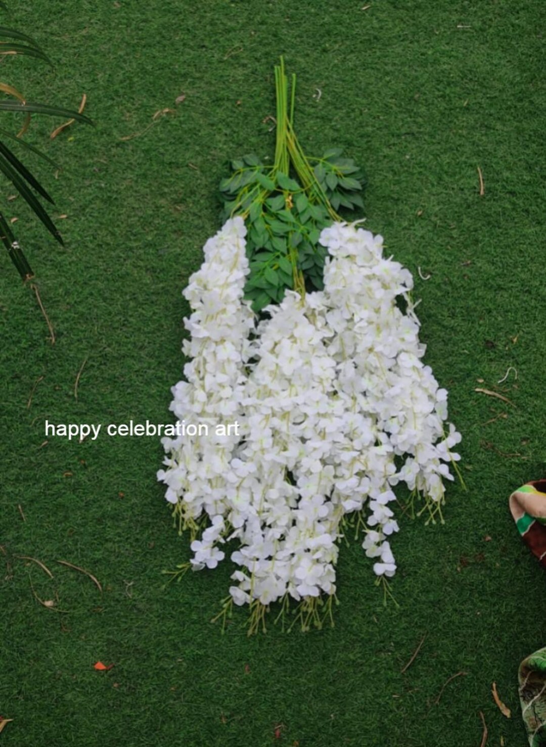 Artificial Wisteria Hanging Flowers: Boho Wedding Balcony Decor, 3-foot ...