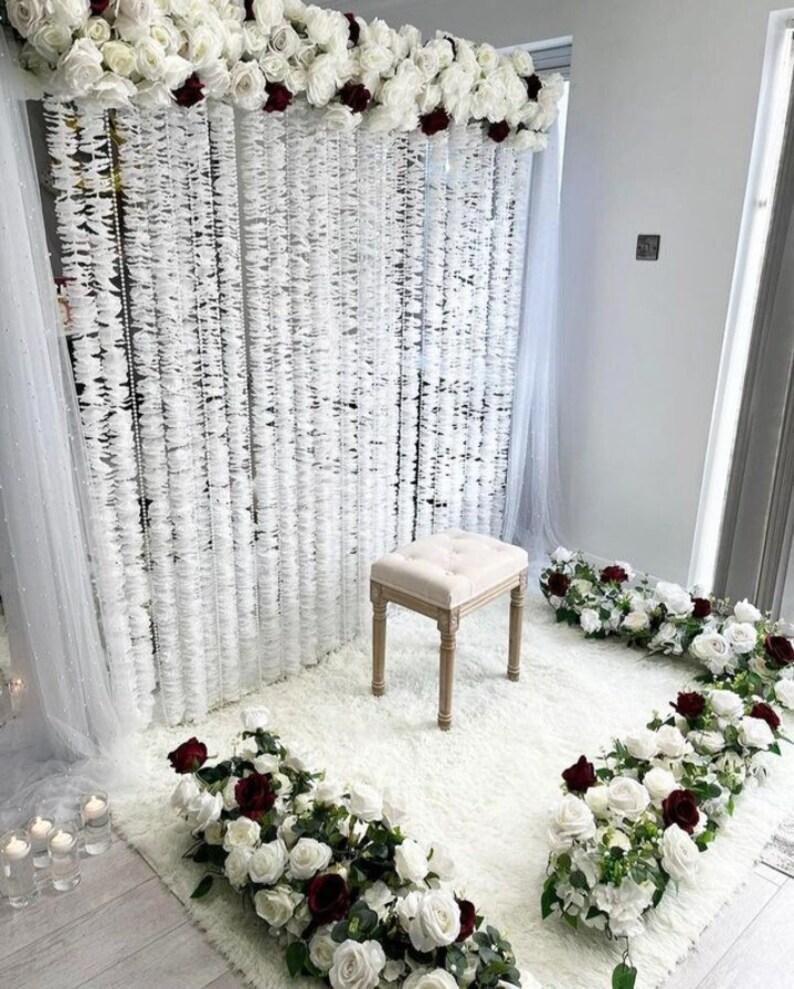 Nikah Pardah Partition Floral Hangings With Jasmine String for Islamic ...