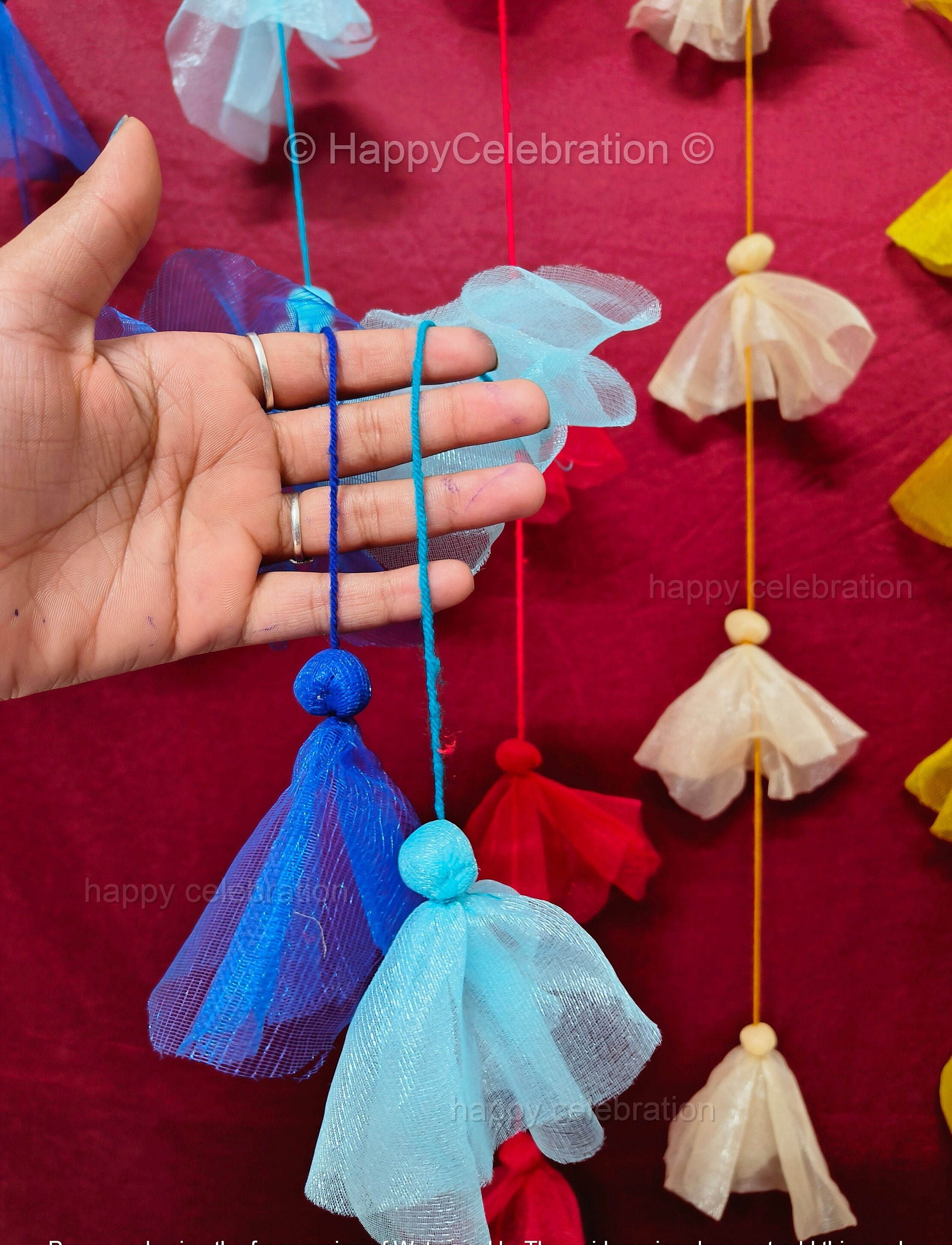 Indian String Net Backdrop Decoration for Home Decor, Christmas ...