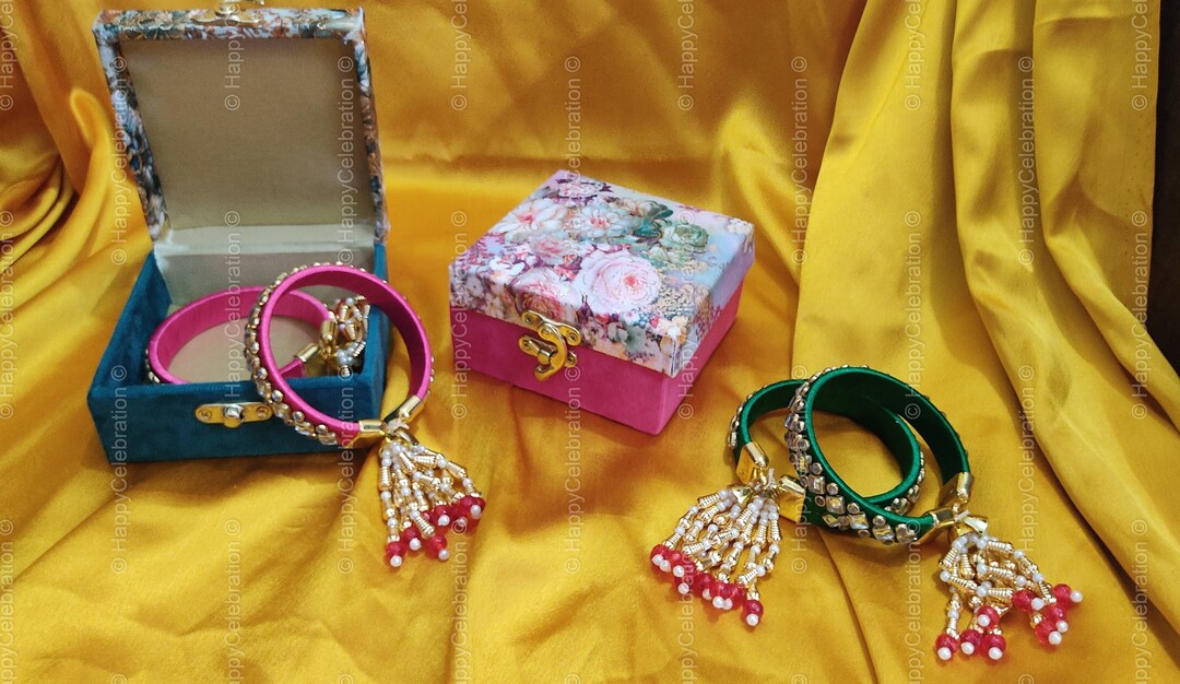 Combo of Box and Bangles, Wedding Favors, Haldi Mehndi Night Party ...