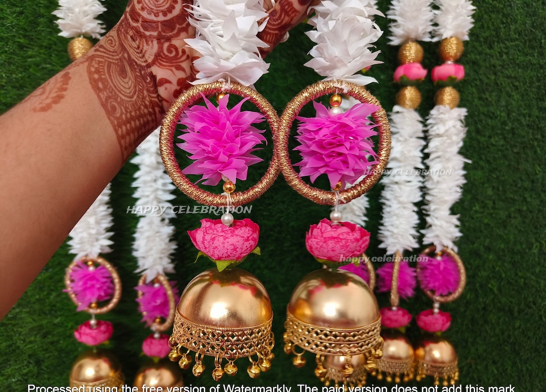 Jasmine With Pink Flower Latkan Decoration for Wedding Decorations ...